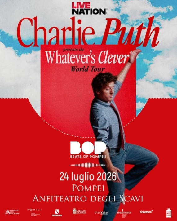 Arriva Charlie Puth al Beats of Pompei 2026 - Metropolisweb